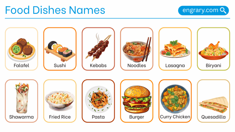 Food Dishes Names with Pictures - English Vocabulary Guide • Engrary