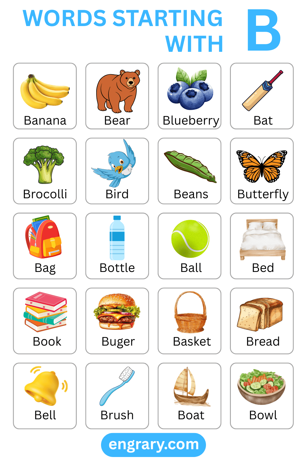150+ Words Starting with B - Extensive Words List • Engrary