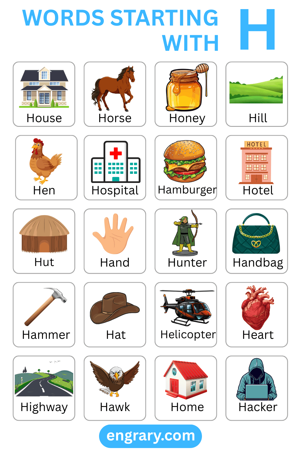 475+ Words Starting With H in English • Engrary