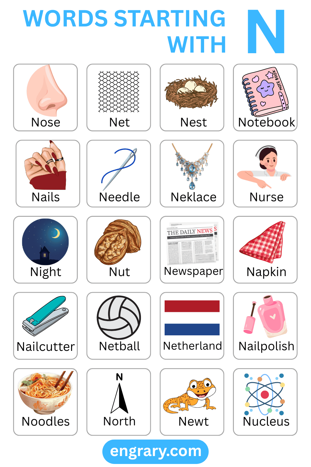 430+ Words Starting with N in English • Engrary