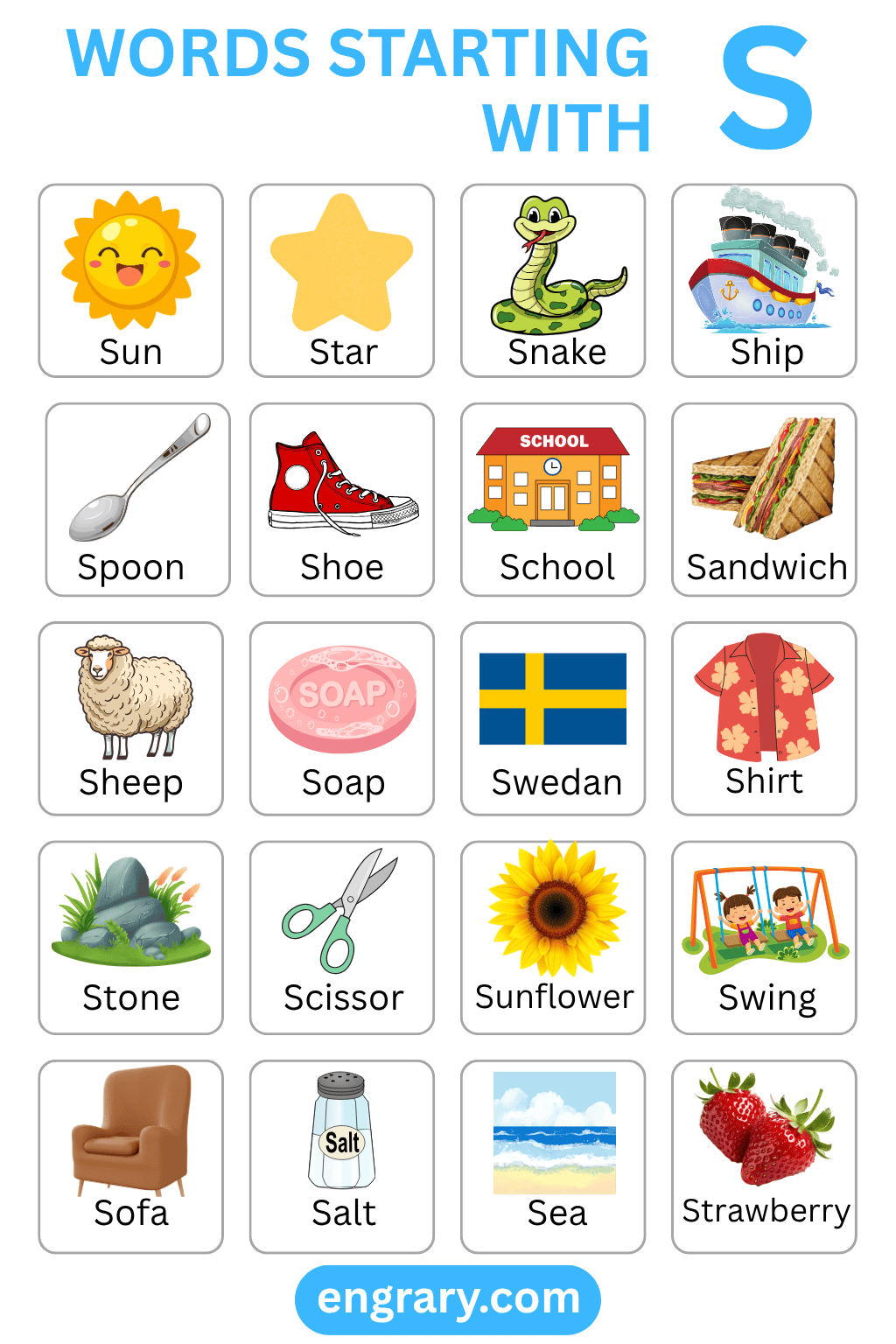 400+ Words Starting with S - Extensive List • Engrary