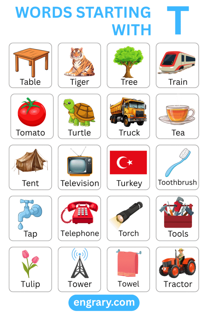 435+ Words Starting with T in English • Engrary