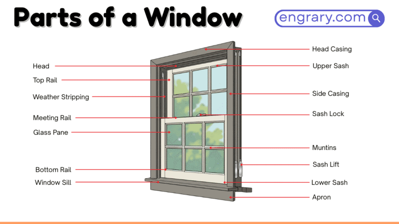40 Parts of a Window: Complete List With Labeled Diagram • Engrary
