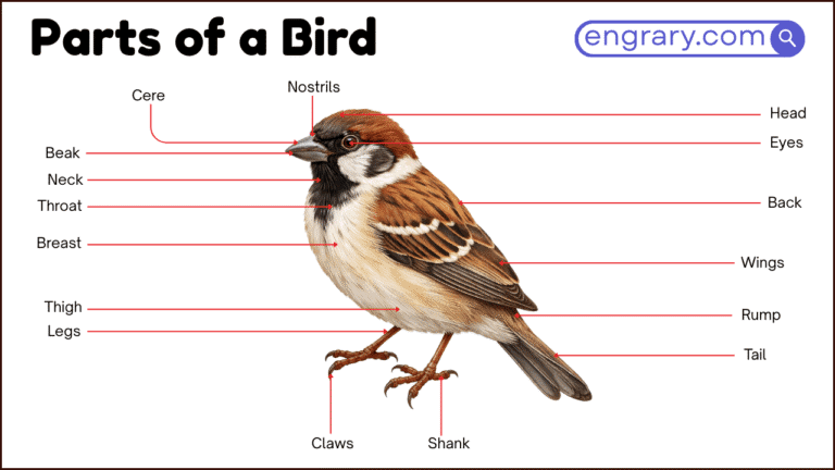 80+ Parts of a Bird Names With Functions and Labeled Diagram • Engrary