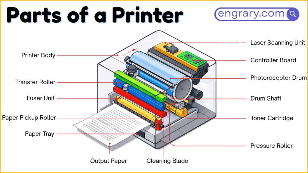 Printer Parts Names With Functions and Labeled Diagram • Engrary