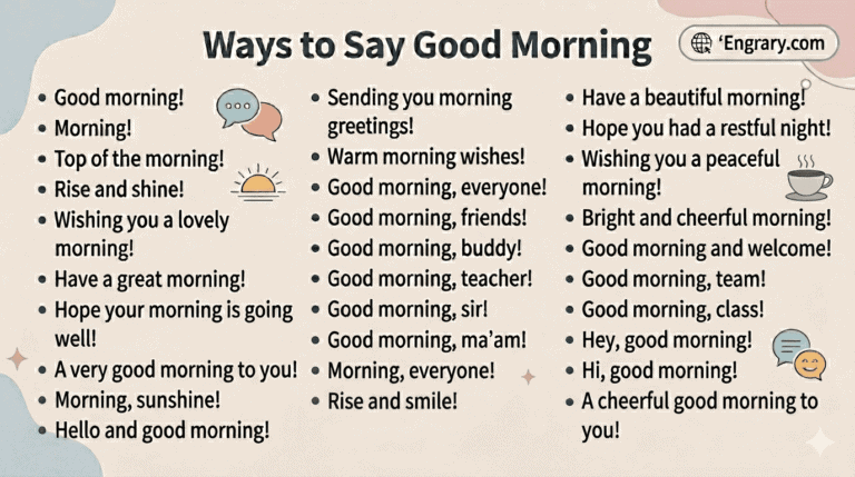 50+ Best Ways to Say Good Morning in English • Engrary