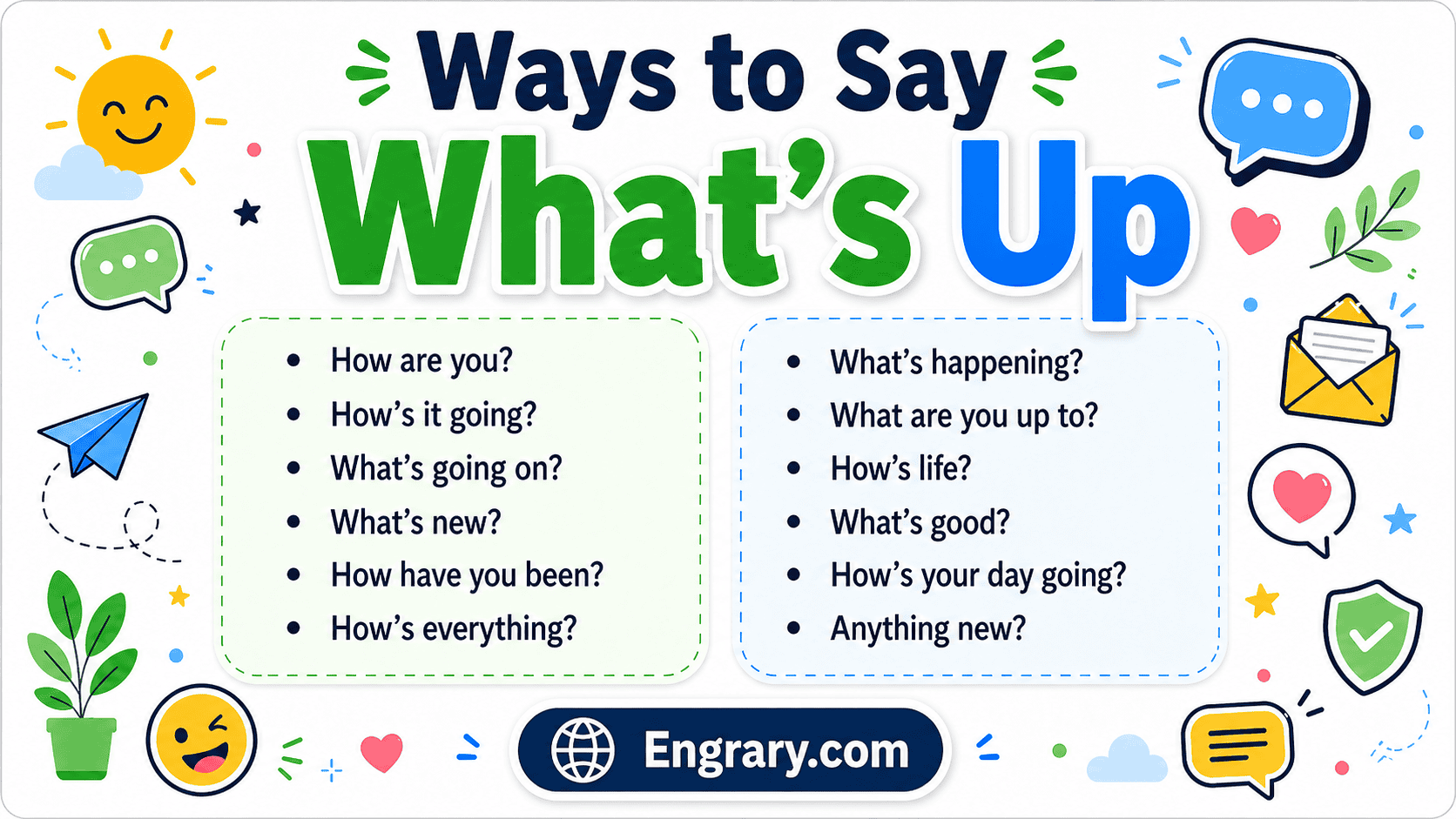 50+ Casual and Polite Ways to Say What’s Up in English • Engrary