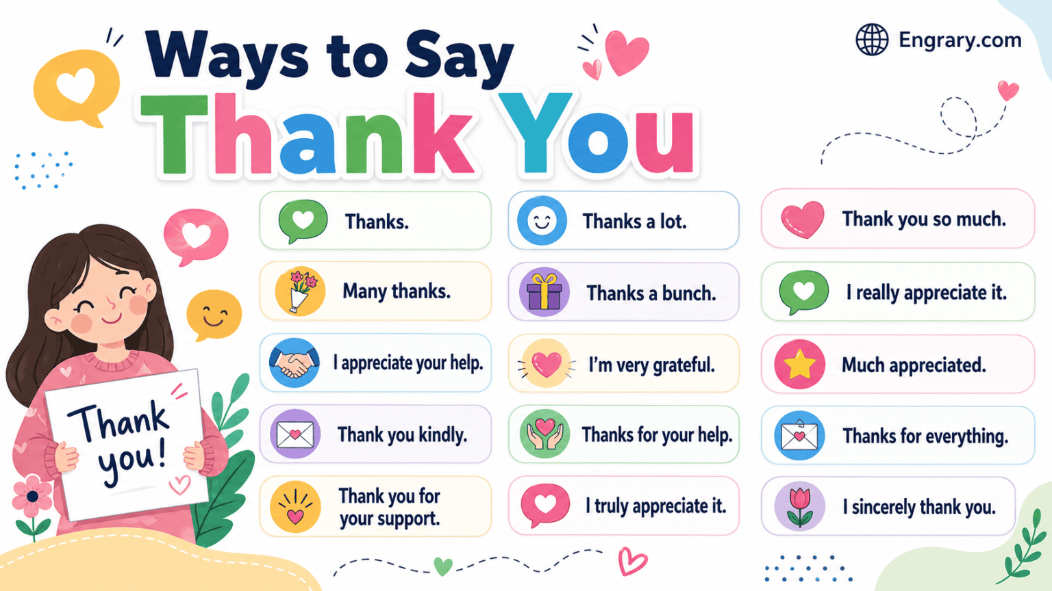 Different Ways to Say Thank You in English for Every Situation • Engrary