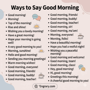 50+ Best Ways to Say Good Morning in English • Engrary