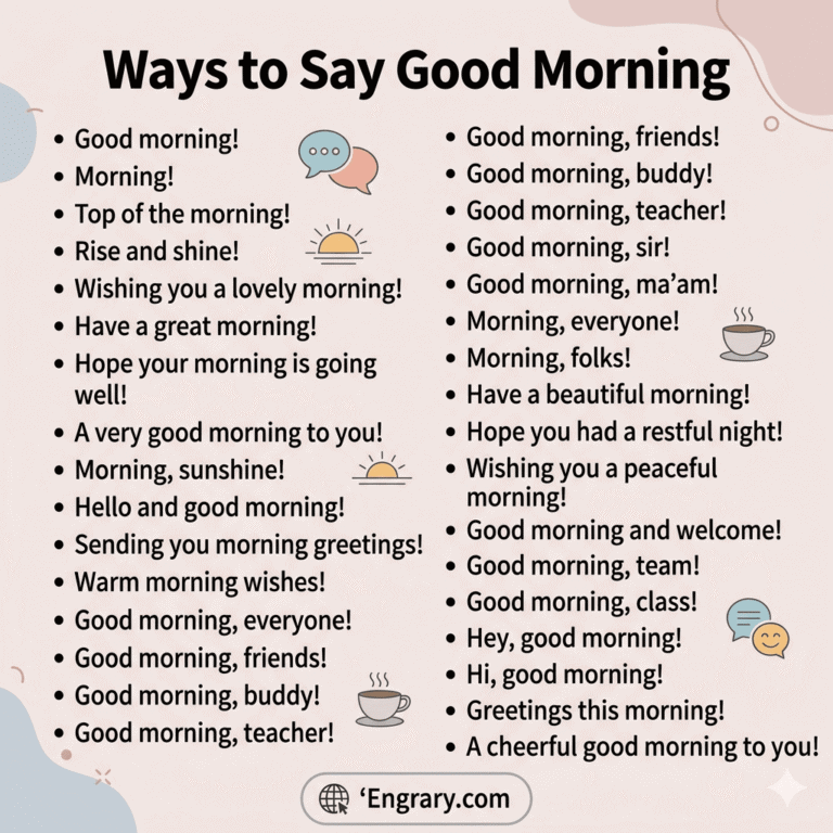 50+ Best Ways to Say Good Morning in English • Engrary