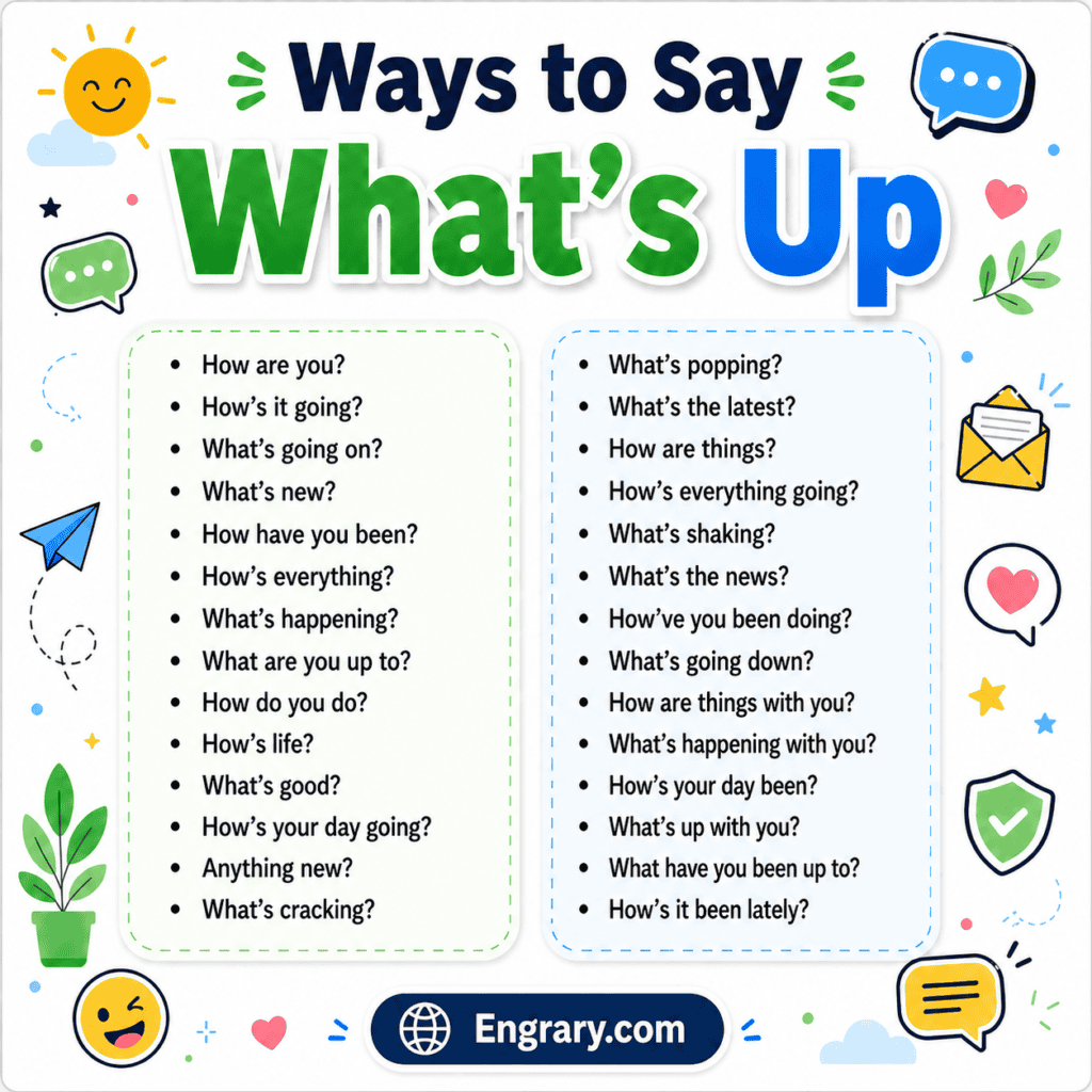 50+ Casual and Polite Ways to Say What’s Up in English • Engrary
