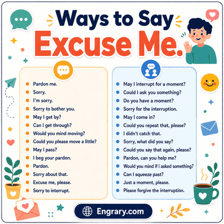 Common Ways to Say Excuse Me with Meaning in English • Engrary