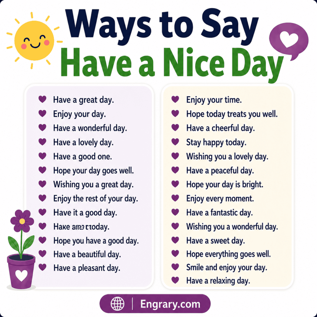 72 Better Ways to Say Have a Nice Day in English • Engrary