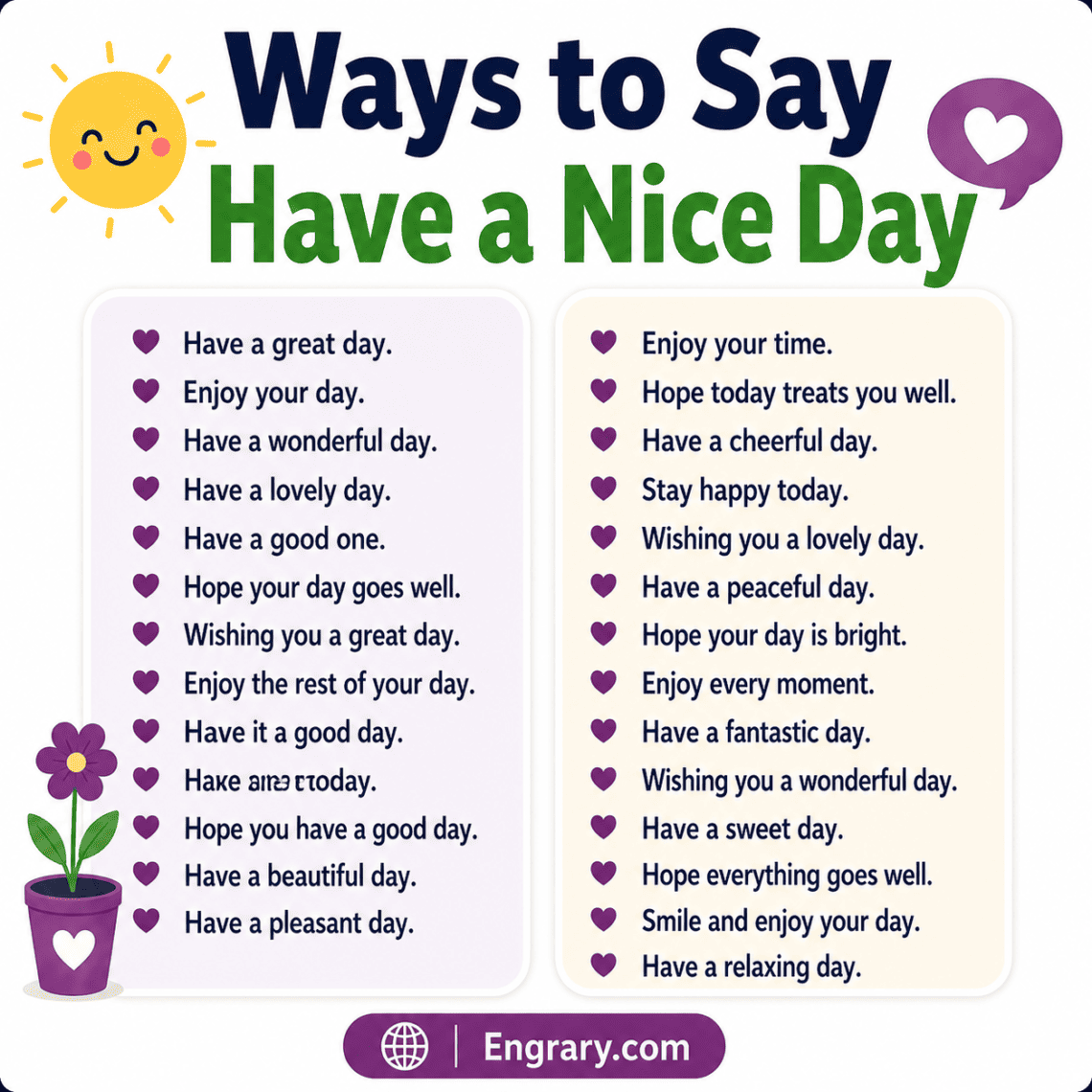 72 Better Ways to Say Have a Nice Day in English • Engrary