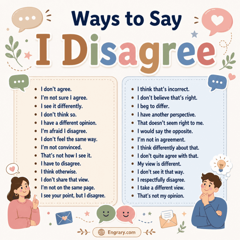 Polite and Formal Ways to Say I Disagree in English • Engrary