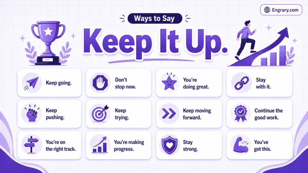 80 Ways to Say Keep It Up with Examples • Engrary