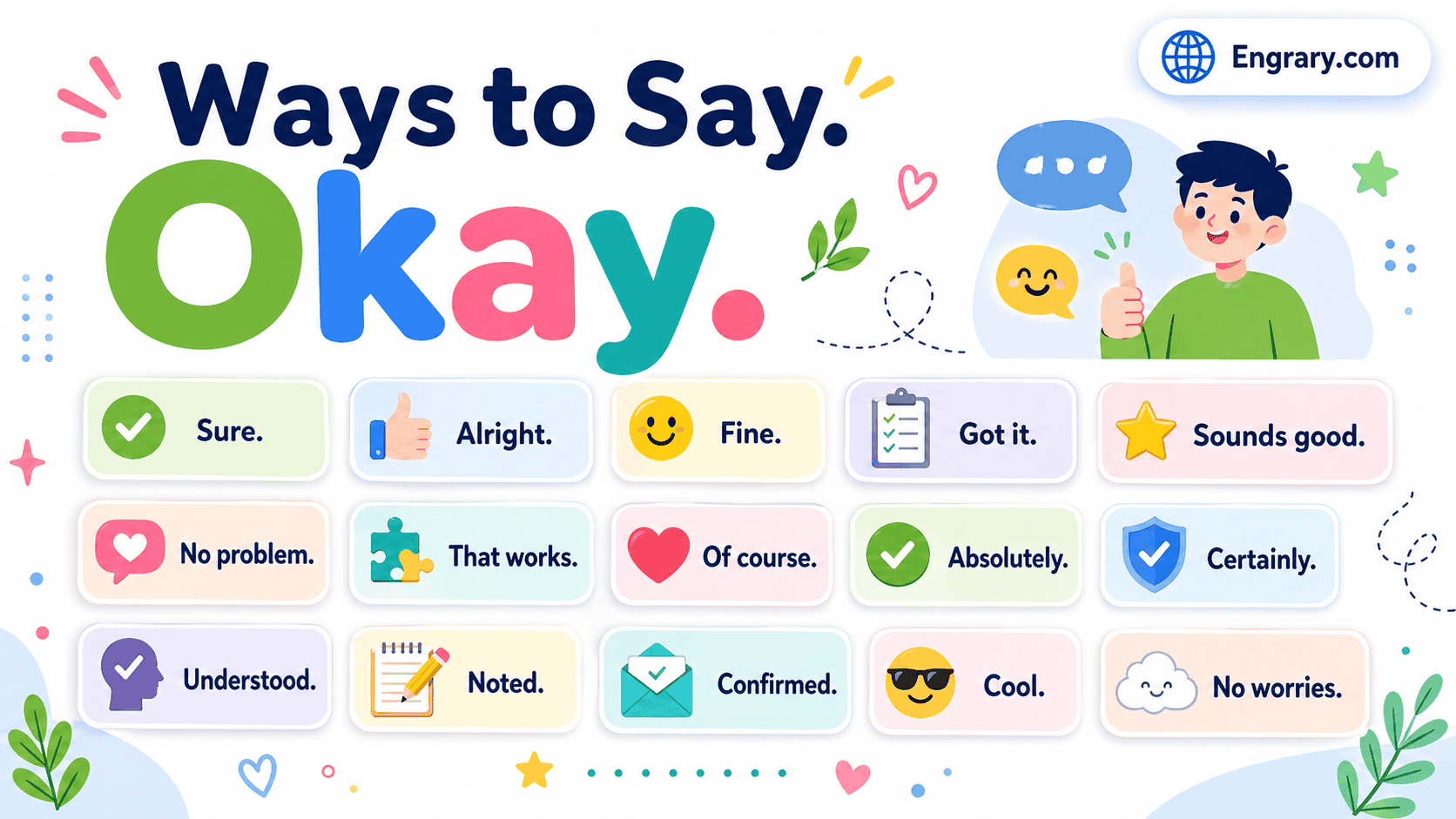 48 Better Ways to Say Okay in English • Engrary
