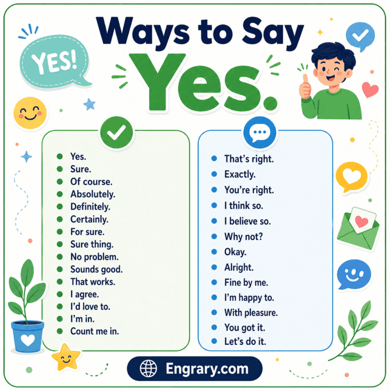 60+ Best Ways to Say Yes in Work and Daily Life in English • Engrary