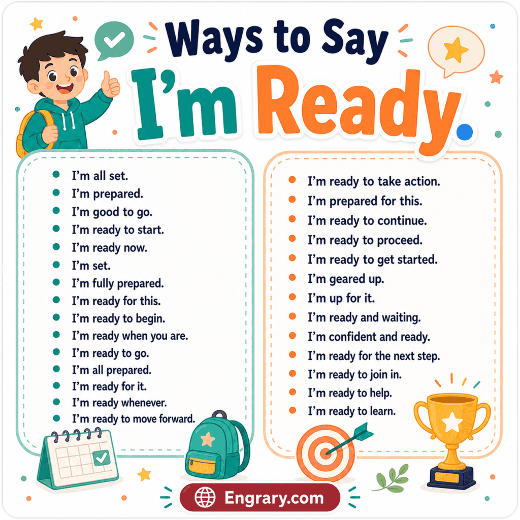 Other Ways to Say “I’m Ready” in English • Engrary